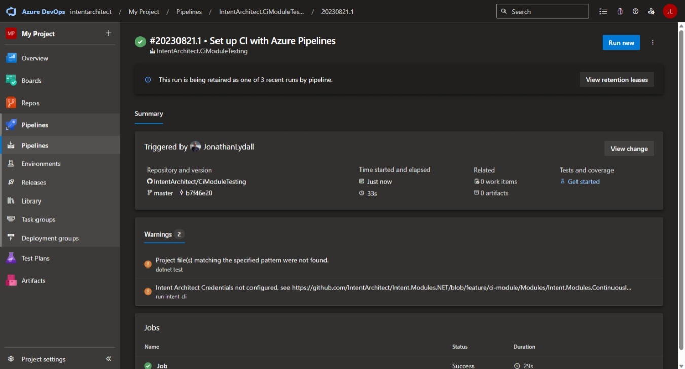 Intent.ContinuousIntegration.AzurePipelines | Intent Architect Intent.ContinuousIntegration.AzurePipelines | Intent Architect