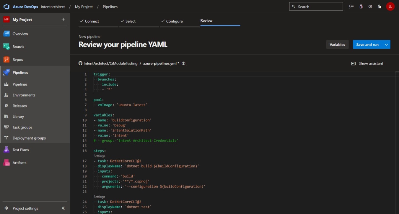 Intent.ContinuousIntegration.AzurePipelines | Intent Architect Intent.ContinuousIntegration.AzurePipelines | Intent Architect